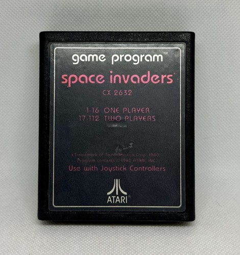 Space Invaders (ATARI 2600) Text Label Game Cartridge Only, Tested Very ...