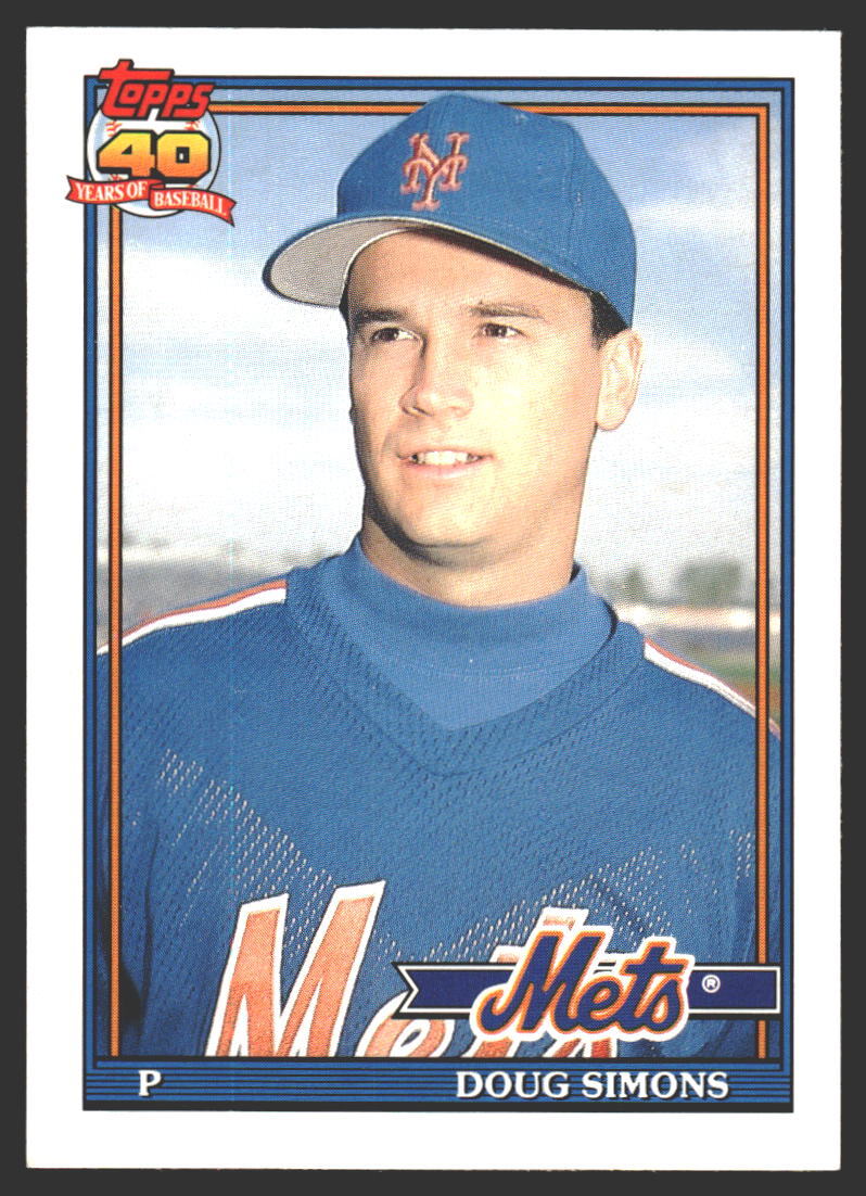 Doug Simons #109T 1991 Topps Traded New York MetsRC Rookie | eBay