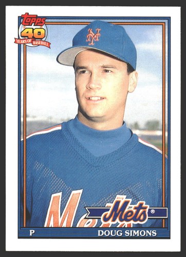 Doug Simons #109T 1991 Topps Traded New York MetsRC Rookie | eBay