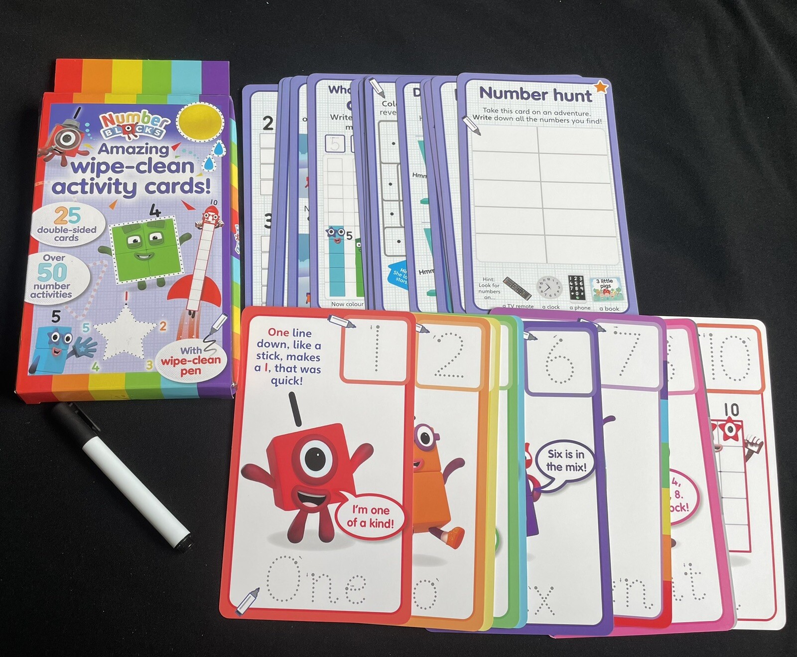 Cbeebies Numberblocks Amazing Wipe Clean Activity Cards Number Blocks ...