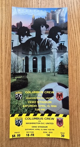 Columbus Crew Inaugural Game Ticket April 13, 1996 Ohio Stadium | eBay