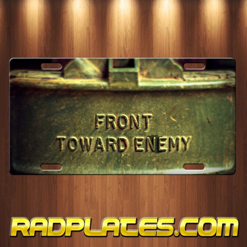 Front Toward Enemy Vietnam Era Claymore Mine Aluminum License Tag Plate ...
