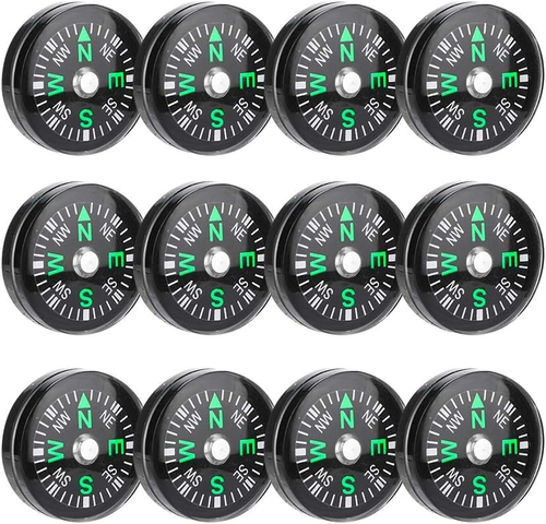 50 Pieces Mini Compass Small Button for Kids 20Mm Bulk Hiking Liquid ...