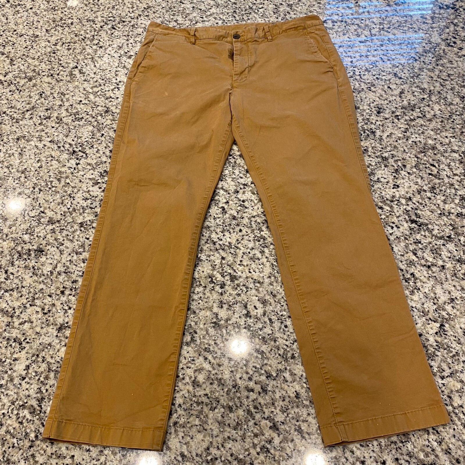 BONOBOS Chino Pants Slim Fit Men's Size 35x30 Beige Khaki Flat Front ...