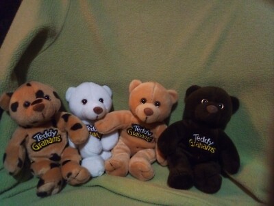 Teddy Grahams Bear Bean Bag Plush Stuffed Animal Soft Toy 7” Set of 4 ...