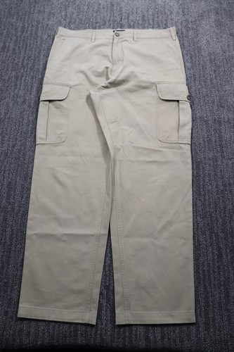 VTG Lands' End Men Pants 38x32 Beige Traditional Classic Khaki Cargo ...