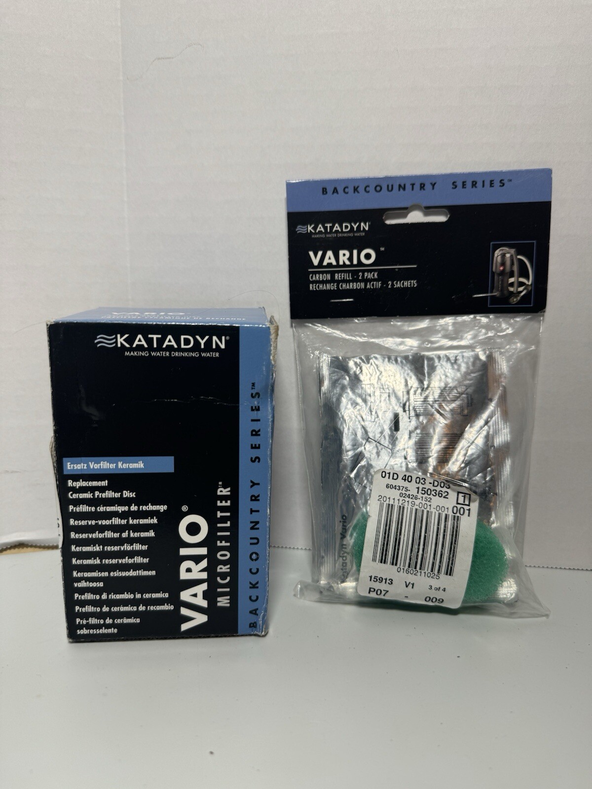 Katadyn Vario Replacement Microfilter Ceramic Disc and Carbon Refill 2 ...
