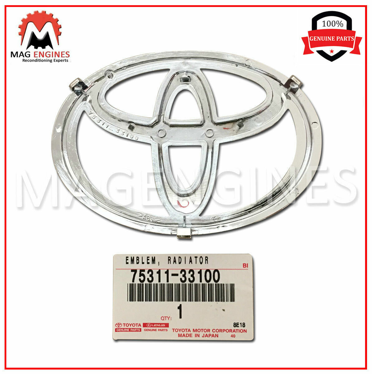 75311-33100 GENUINE OEM EMBLEM, RADIATOR GRILLE (OR FRONT PANEL ...