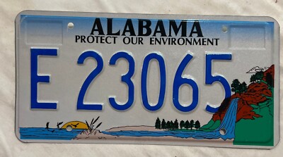 LICENSE PLATE'S ALABAMA PROTECT OUR ENVIRONMENT RIVER E 23065 | eBay