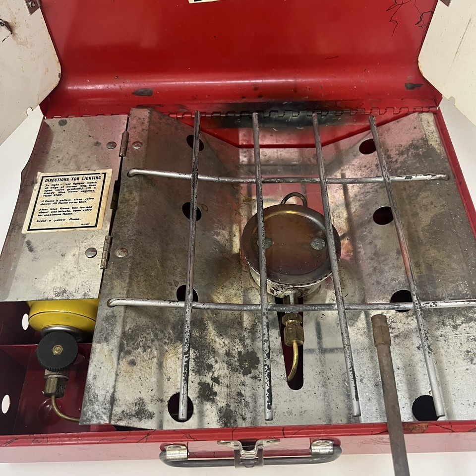 Kampkook Camp Red Cook Stove Vintage American Gas Machine Co | eBay