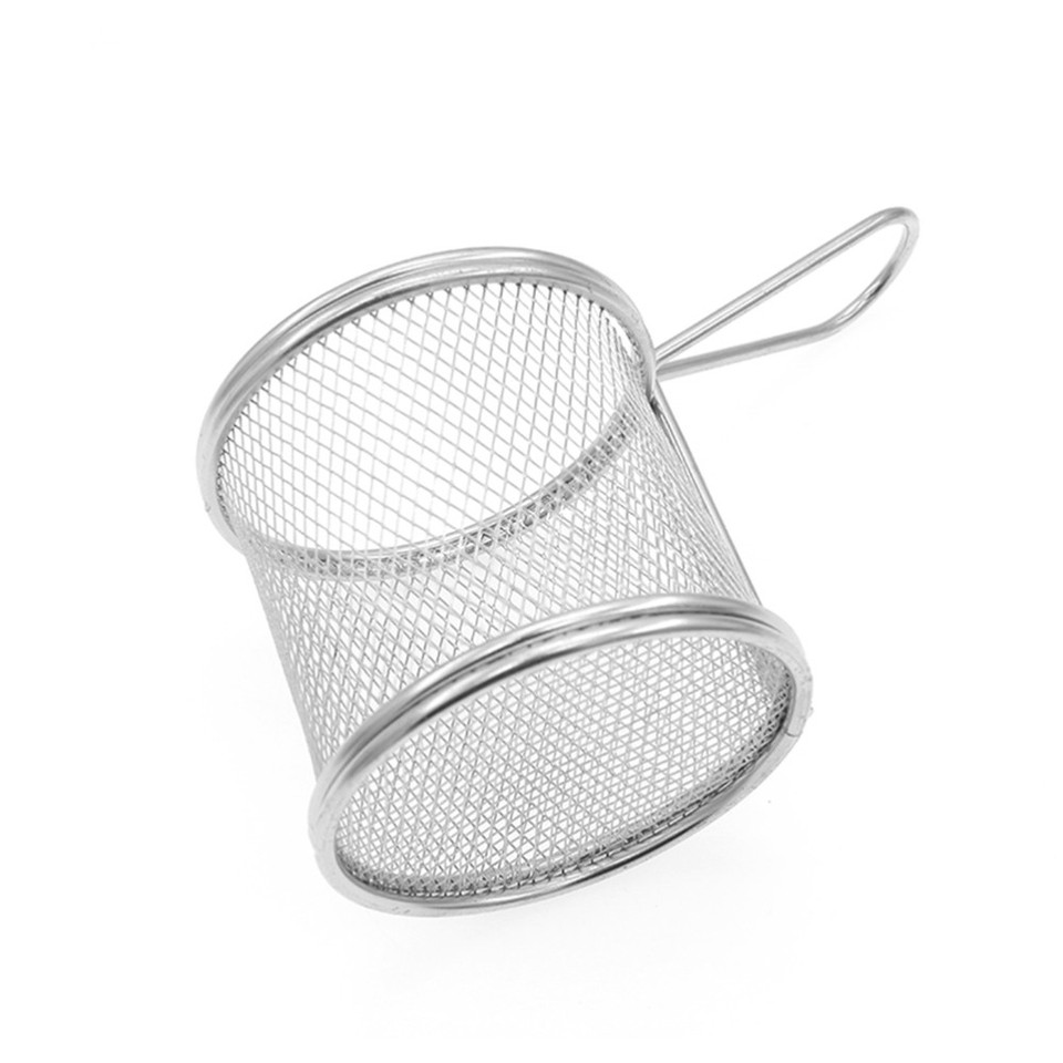 Stainless Steel Fry Basket Chips Frying Strainer Food Colander Mesh ...