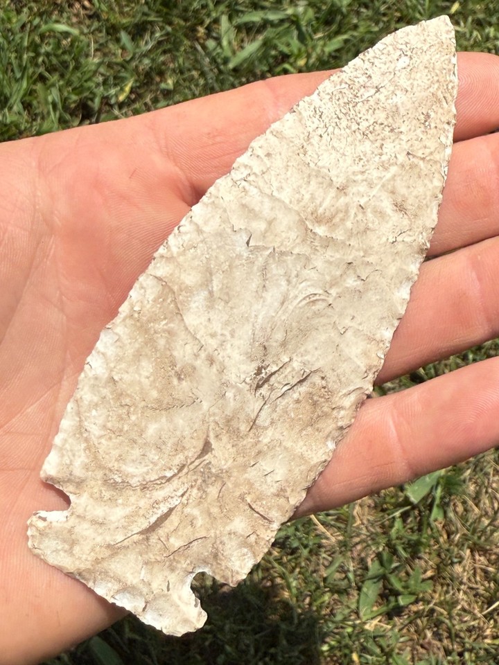 huge side notch knife blade point arrowhead artifact paleo archaic ...