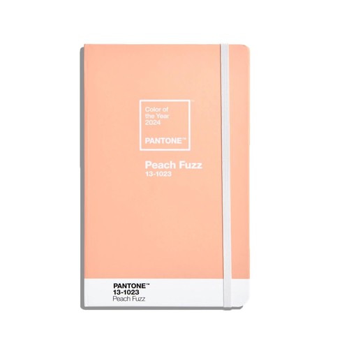 Pantone COY 2024 Pages, Ruled Notebook, 192 Pages, Peach Fuzz 13-1023 ...