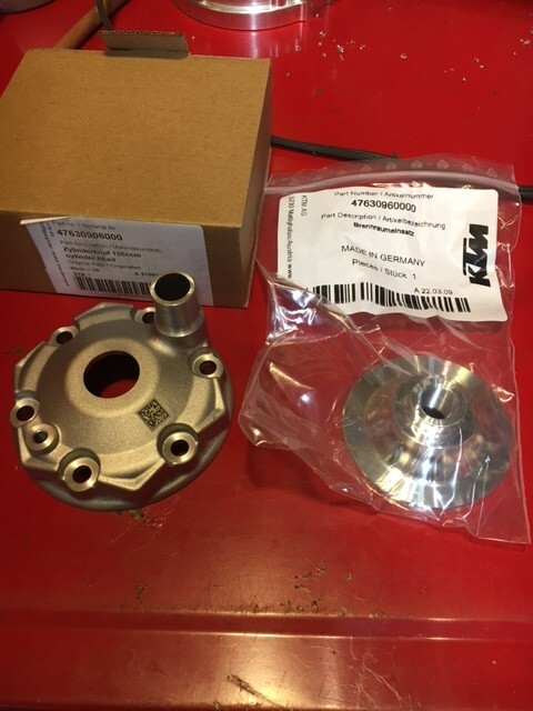 2018-2023 105sx KTM OEM Cylinder Head Kit xc sx 105xc 85sx 85xc ...