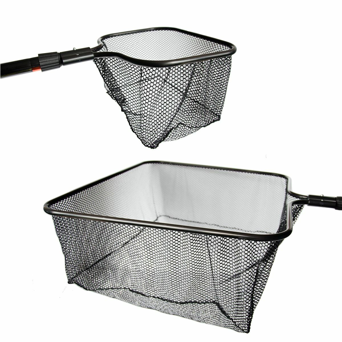 LONG EXTENDABLE FISHING LANDING NET WITH TELESCOPIC HANDLE TROUT FLY ...