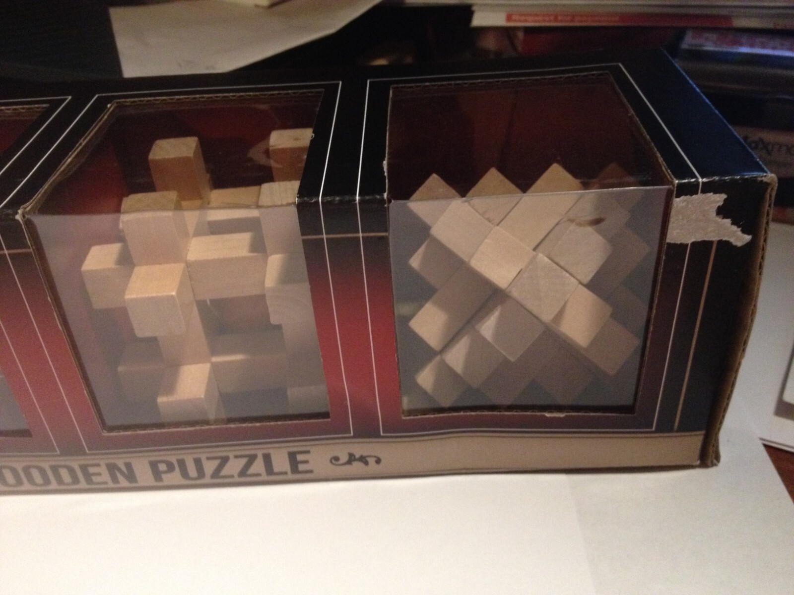 Samsonico 4 PC Wooden Puzzle Game Brain Teasers for sale online | eBay