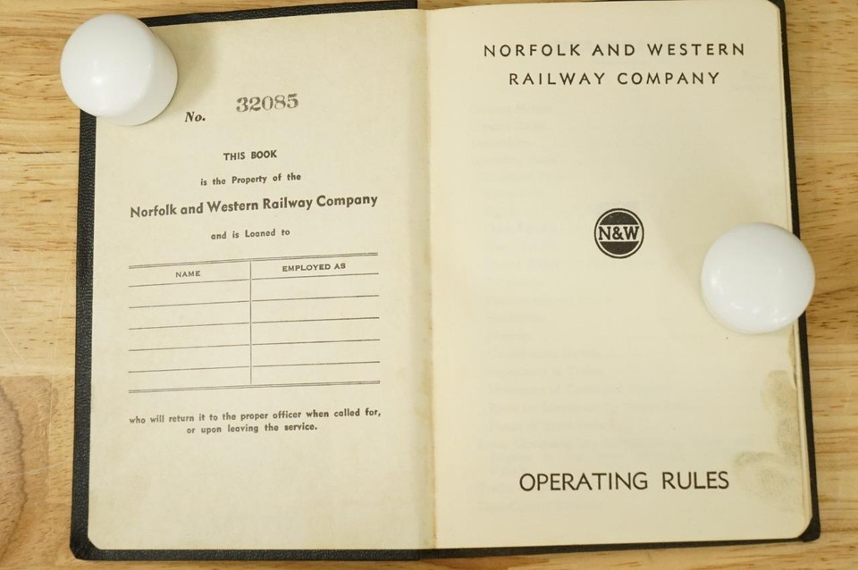 Vintage 1967 Railroad Paper NORFOLK & WESTERN Railway N&W Operating ...