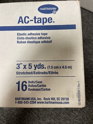 Hartmann- Conco Medical Grade Elastic Adhesive AC Tape, Box/16. 3”x5 ...