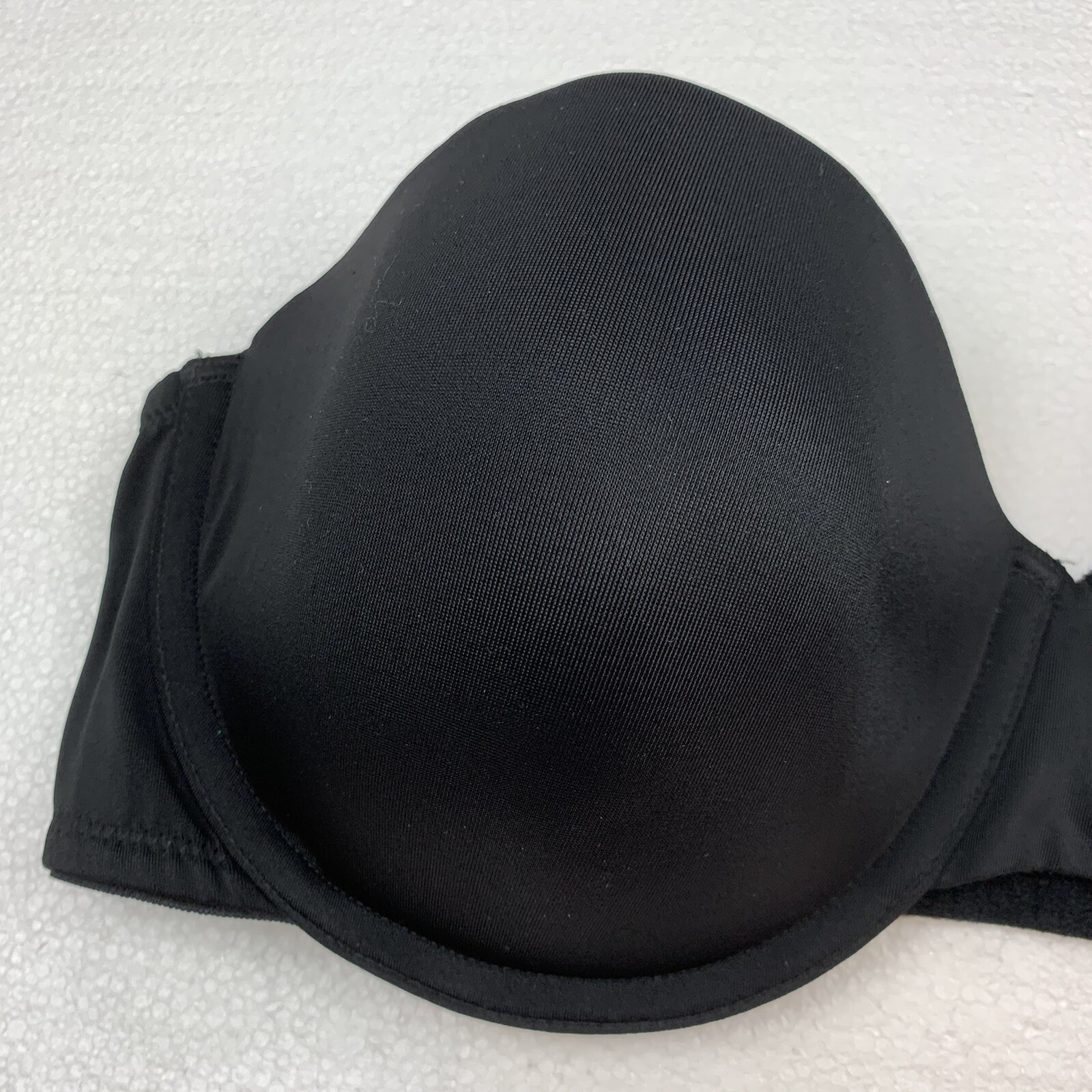 Sweet Nothing size 36D solid black strapless bra underwire lightly ...