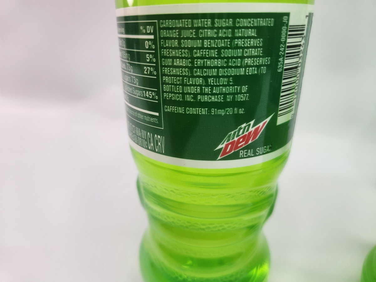 Throwback Mountain Dew Nutrition Label Mountain Dew Wikipedia