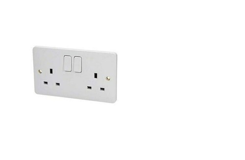 2 Gang Double 3- Pin Socket & Electrical Switch Socket Back Box SET ...