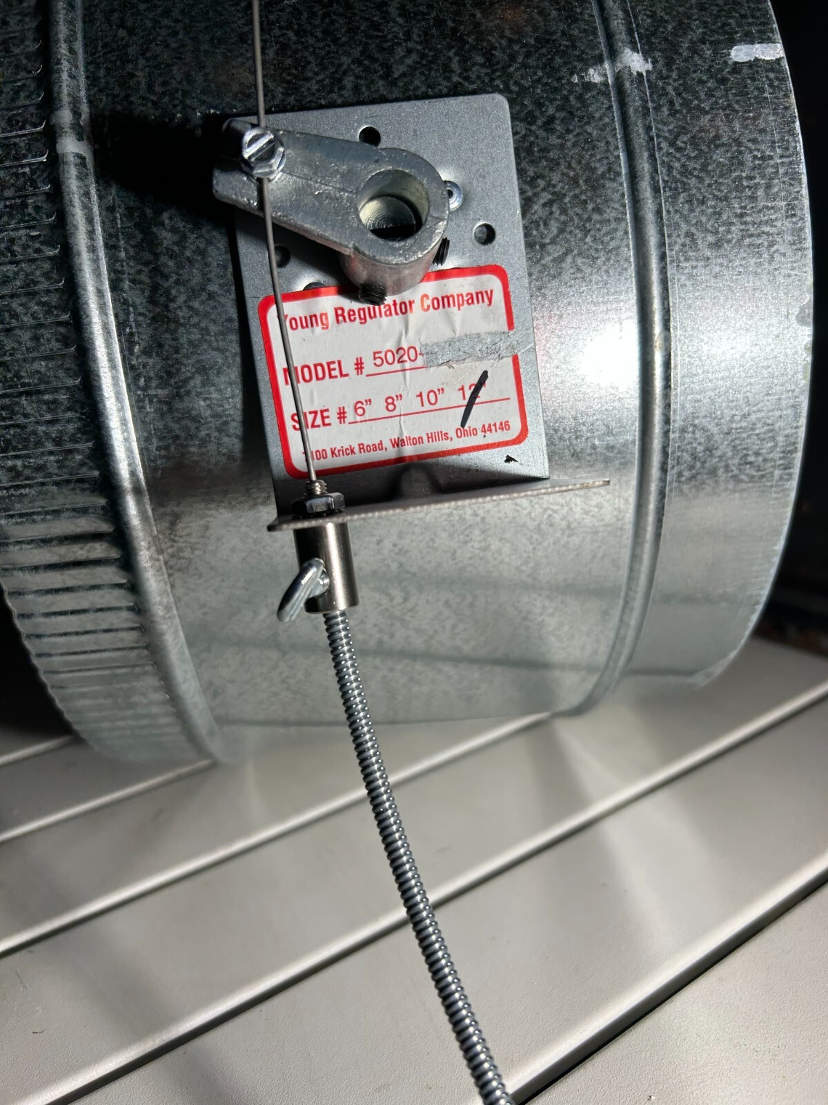 YOUNG REGULATOR* Model 5020CC 12" -W/Bowden Cable = 5Ft & 270-275 Kit ...