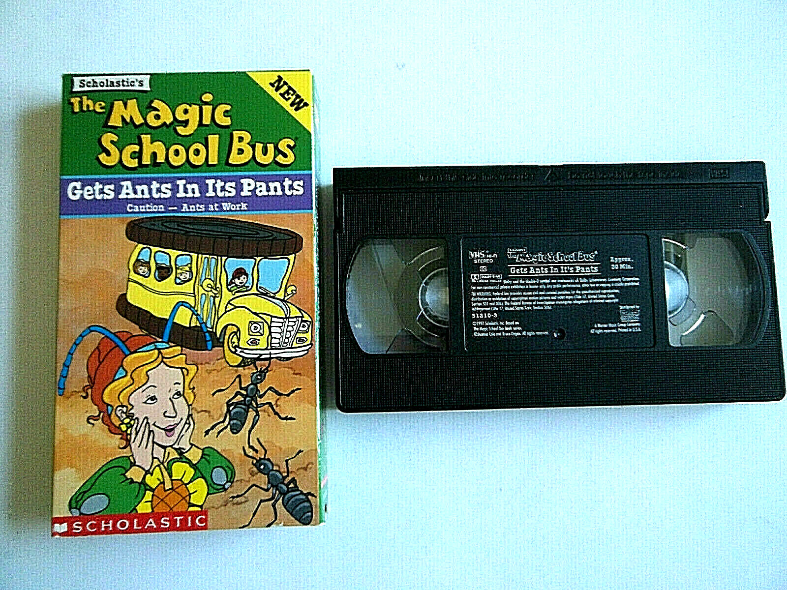 Lot of 4 Magic School Bus VHS, Busasaurus, Ants, Lost In Space, Blows ...