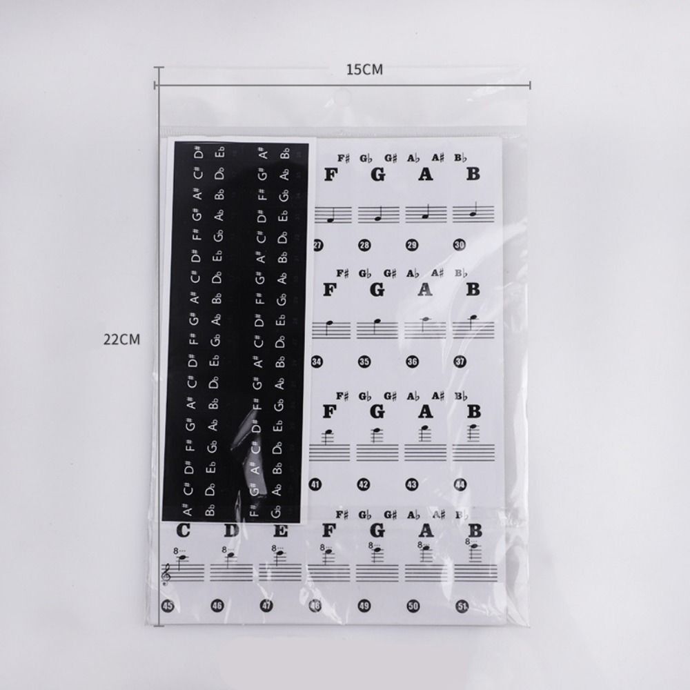 88/61/54/49 Key Piano Spectrum Sticker Symbol Self-adhesive Music Decal ...