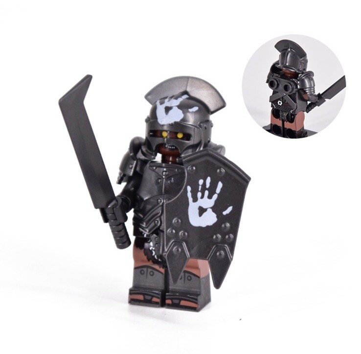 21 Lego Lord of the Rings CUSTOM Uruk-hai Minifigs Orc Army Orc Wolves ...