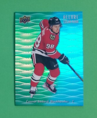 CONNOR BEDARD 2023-24 UD Allure Hockey #CF-16 Rookie Color Flow Green ...