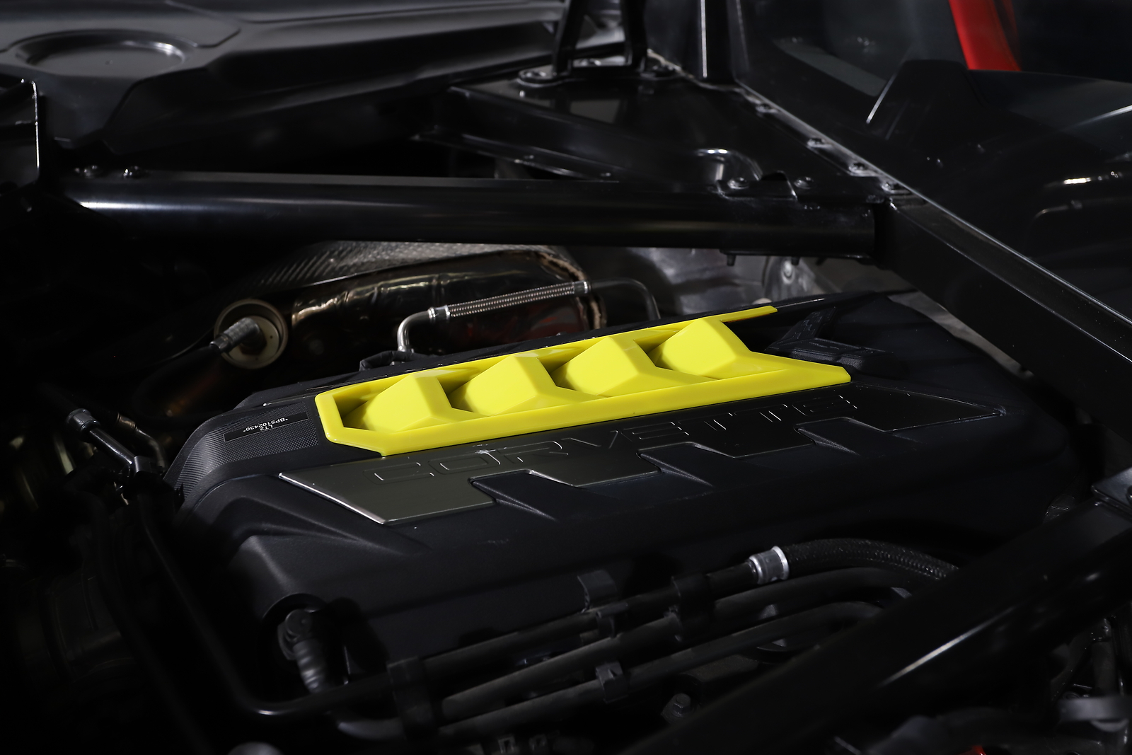 Yellow Engine Shroud Cover Panel Cover Trim For Chevrolet Corvette C8 ...
