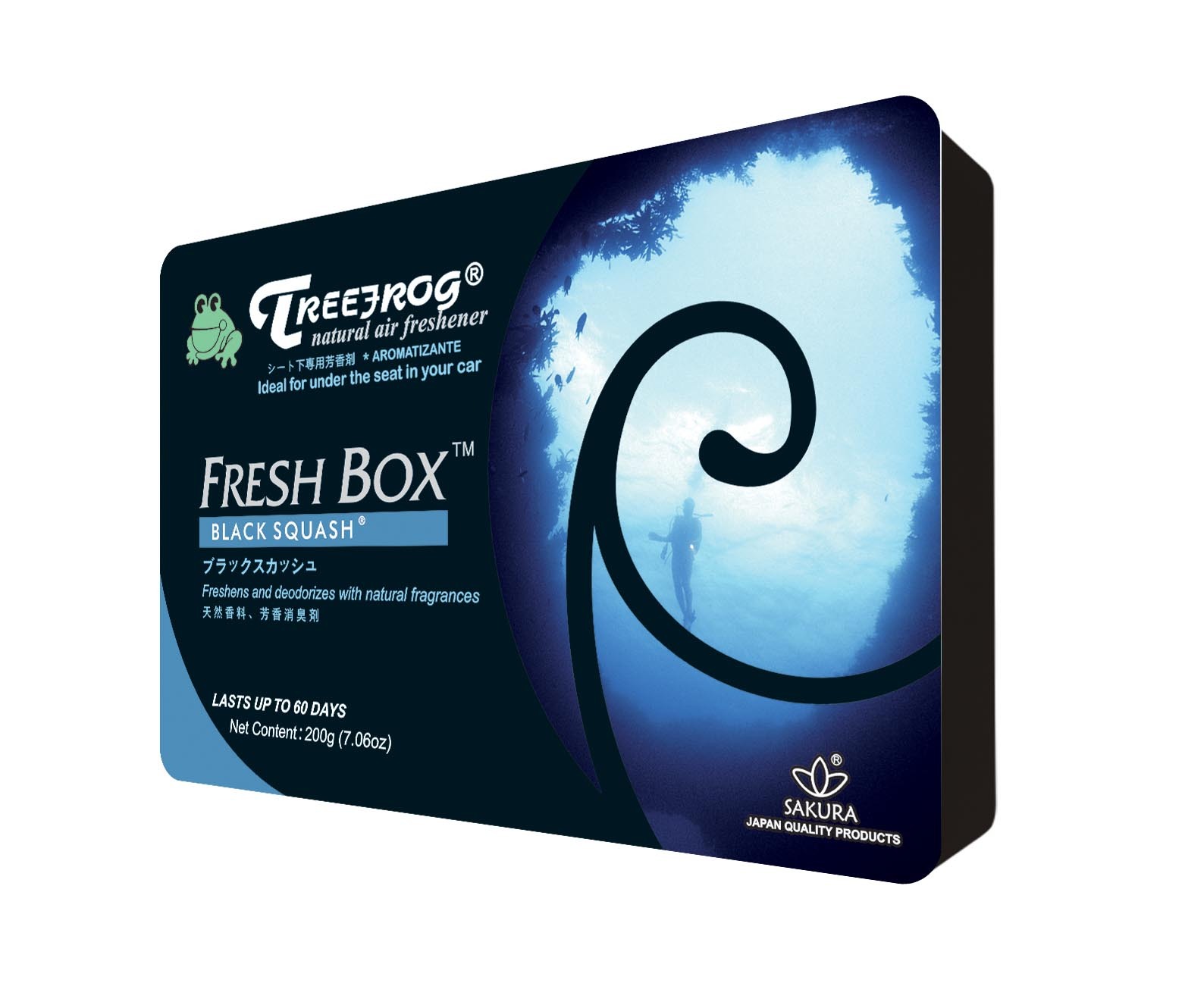 6 PK TREE FROG FRESH BOX (XTREME FRESH) BLACK SQUASH SCENT AIR ...