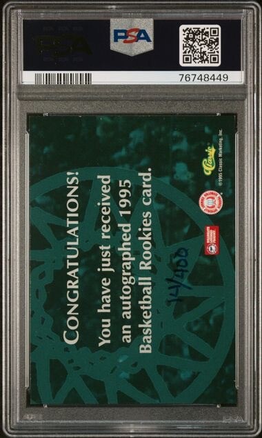 1995 Classic Autographs Shaquille O'Neal Rookie Orlando Magic PSA 7 RC ...