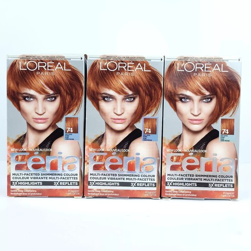 3 x L’oreal Paris Feria Deep Copper Blonde 74 3x Highlights Hair Color ...