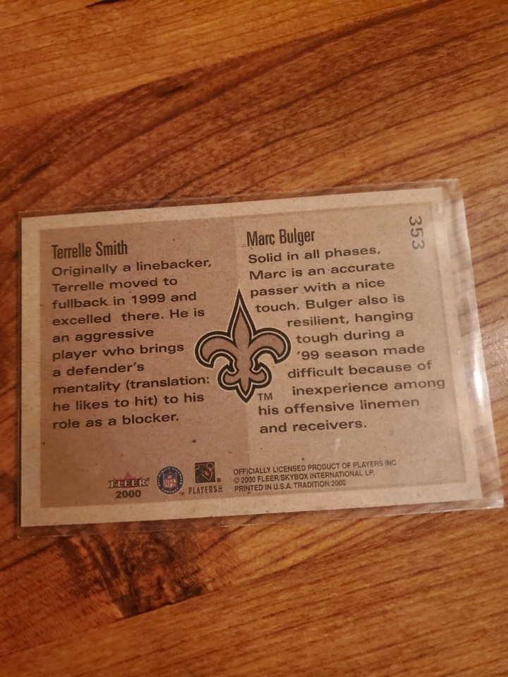 2000 Fleer #353 Saints Rookies to Watch Marc Bulger RC Card | eBay