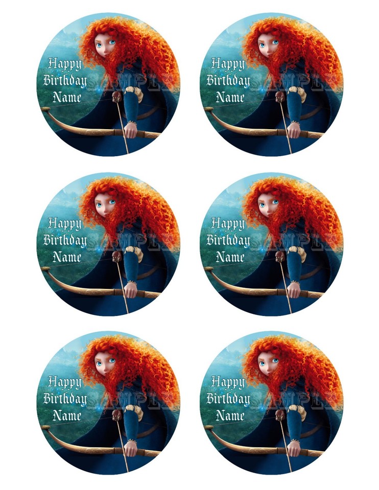 BRAVE Merida Edible Party Cake topper image | eBay