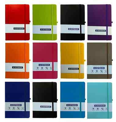 A5/A4/A6 New Hardback Lined Notepad Notebook Notes Journal Diary School ...