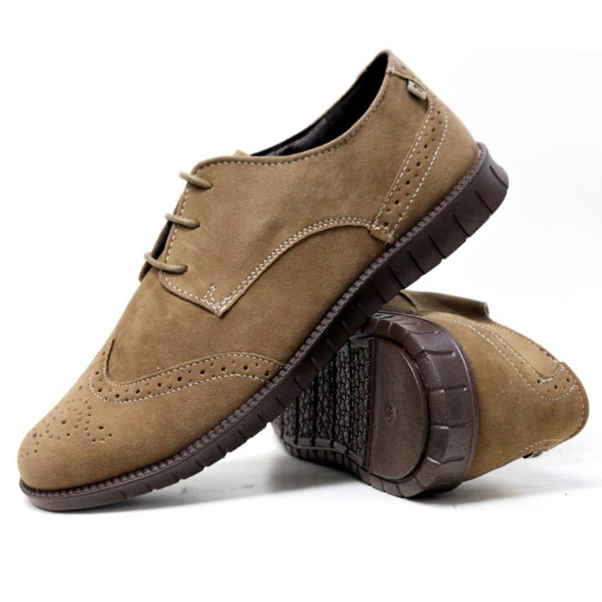 Mens Formal Office Shoes Work New Faux Suede Lace Up Brogues Desert ...