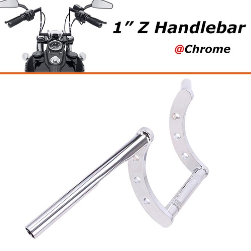 1" Motorcycle Z Bar Drag Bars Handlebars For Harley Softail Chopper ...