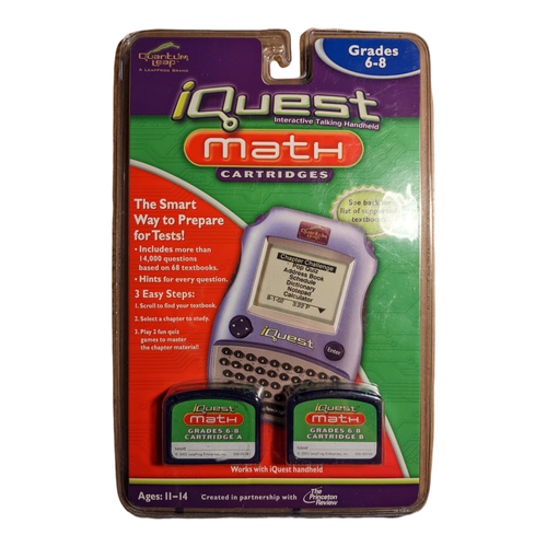NEW 2002 Quantum Leap Leapfrog iQuest Math Cartridges for Grades 6-8 ...