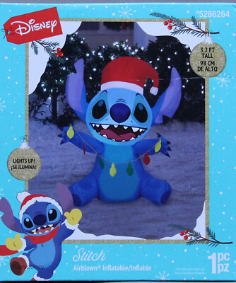 Disney 3.2-ft Lighted Stitch Christmas Inflatable | eBay