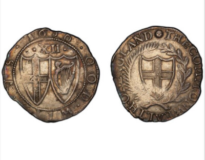 1656 England Commonwealth Shilling, PCGS AU53, S-3217, ex J. Sedillot ...