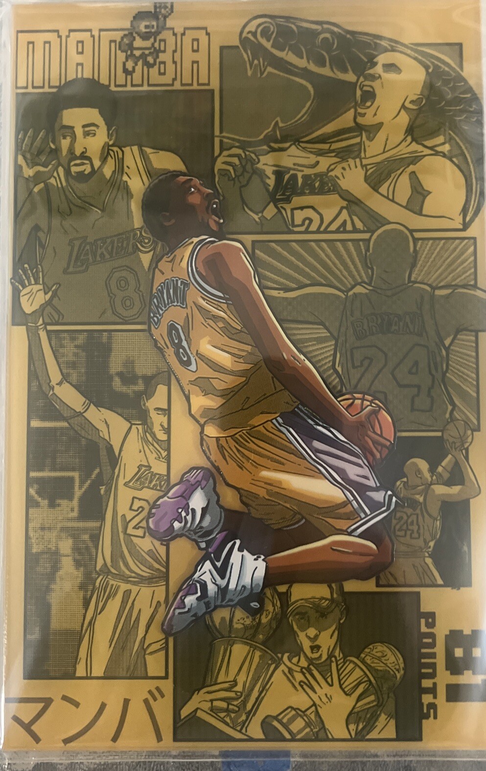 Kobe Bryant acrylic cover Los Angeles comic con Matthew Waite 1/4 CoA ...