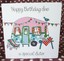 Personalised birthday card caravan camping festival friend sister ...