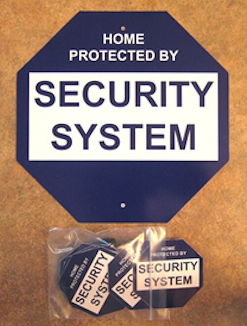 9" x 9" Security System Yard Sign w/Six Window Stickers | eBay