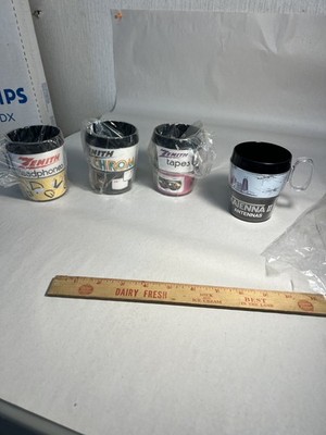 Vintage Zenith Advertising Plastic Cups tumblers coffee cups TV Radio ...