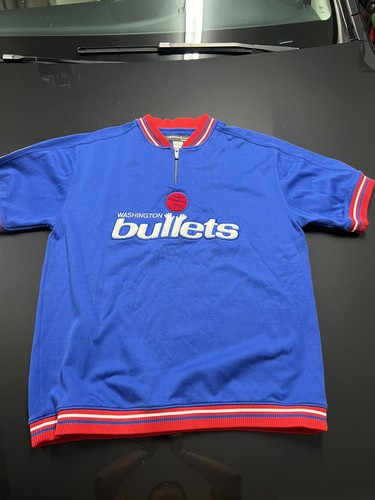 Vintage Reebok Hardwood Classic Washington Bullets Warm-Up Mens L Shirt ...