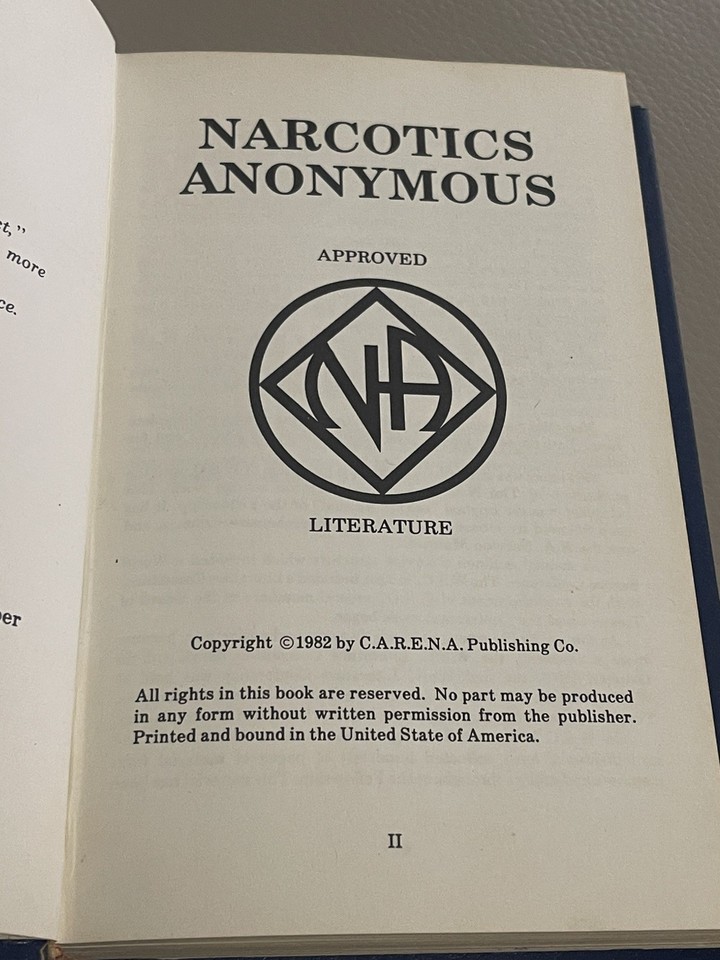Narcotics Anonymous 1st edition blue book | eBay