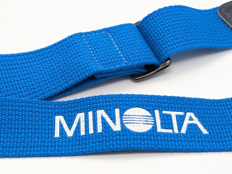 Rare Vintage Genuine [Near MINT+++] Minolta Wide Strap Blue White from ...