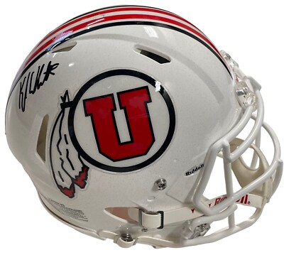 KYLE WHITTINGHAM SIGNED UTAH UTES RIDDELL FULL SIZE AUTHENTIC HELMET ...